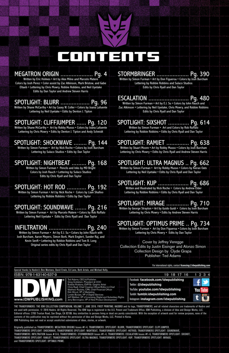 Transformers: The IDW Collection Compendium, Vol. 1 - Comix Asylum
