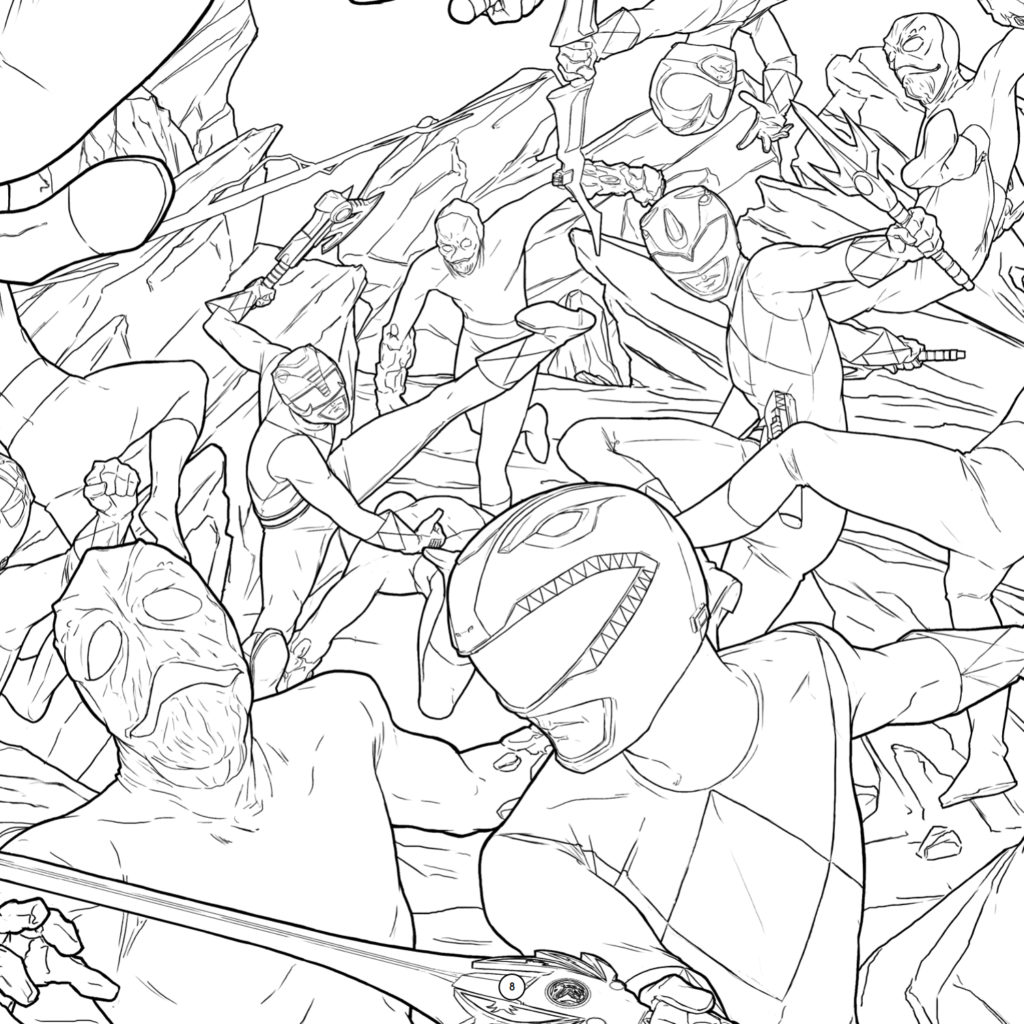 MIGHTY MORPHIN POWER RANGERS ADULT COLORING BOOK SC - Comix Asylum